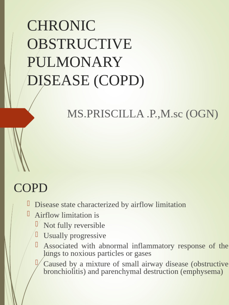 COPD | PDF | Chronic Obstructive Pulmonary Disease | Bronchitis