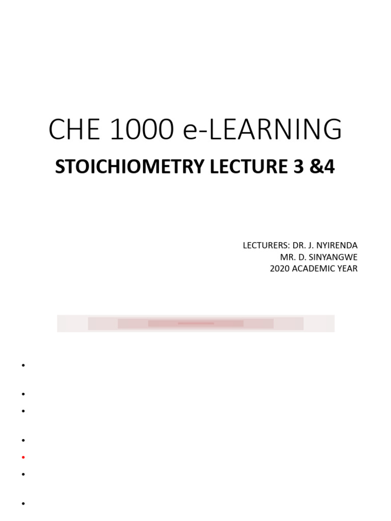 Stoichiometry: Mole Concept & Formulas | PDF | Mole (Unit) | Molecules
