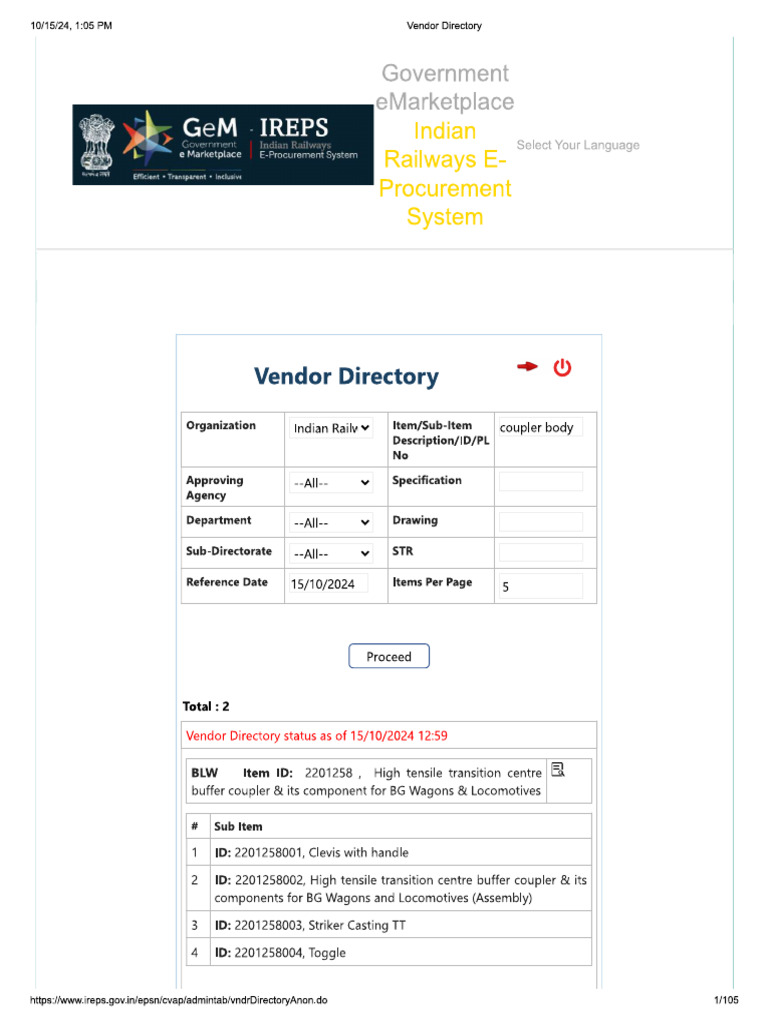Vendor List | PDF
