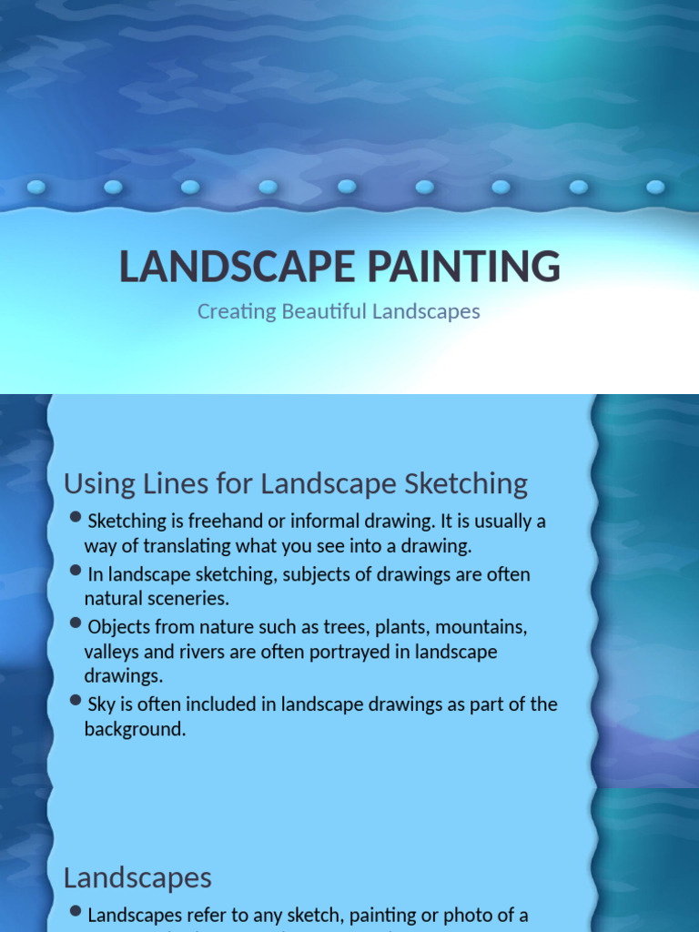 Q2 W3 Gr5 LANDSCAPE - PAINTING | PDF | Drawing | Landscape