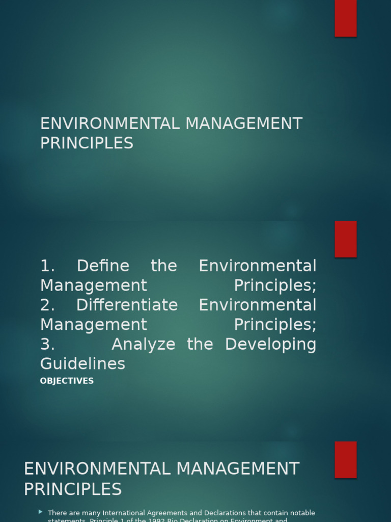 Chapter 3 Environmental Management Principles | PDF | Environmental ...