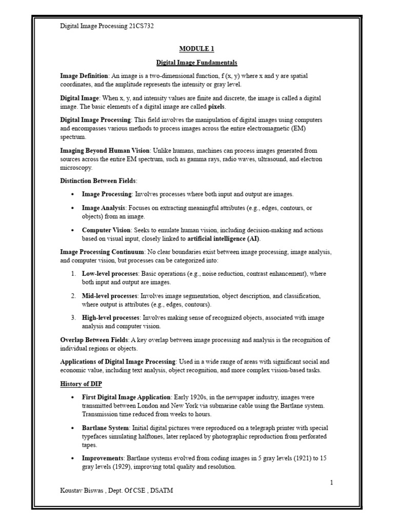 Dip Module 1 | PDF | Eye | Microwave