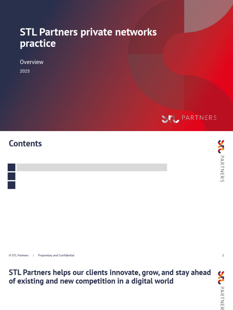 2023 STL Partners Private Networks Practice Overview | PDF | Crane ...