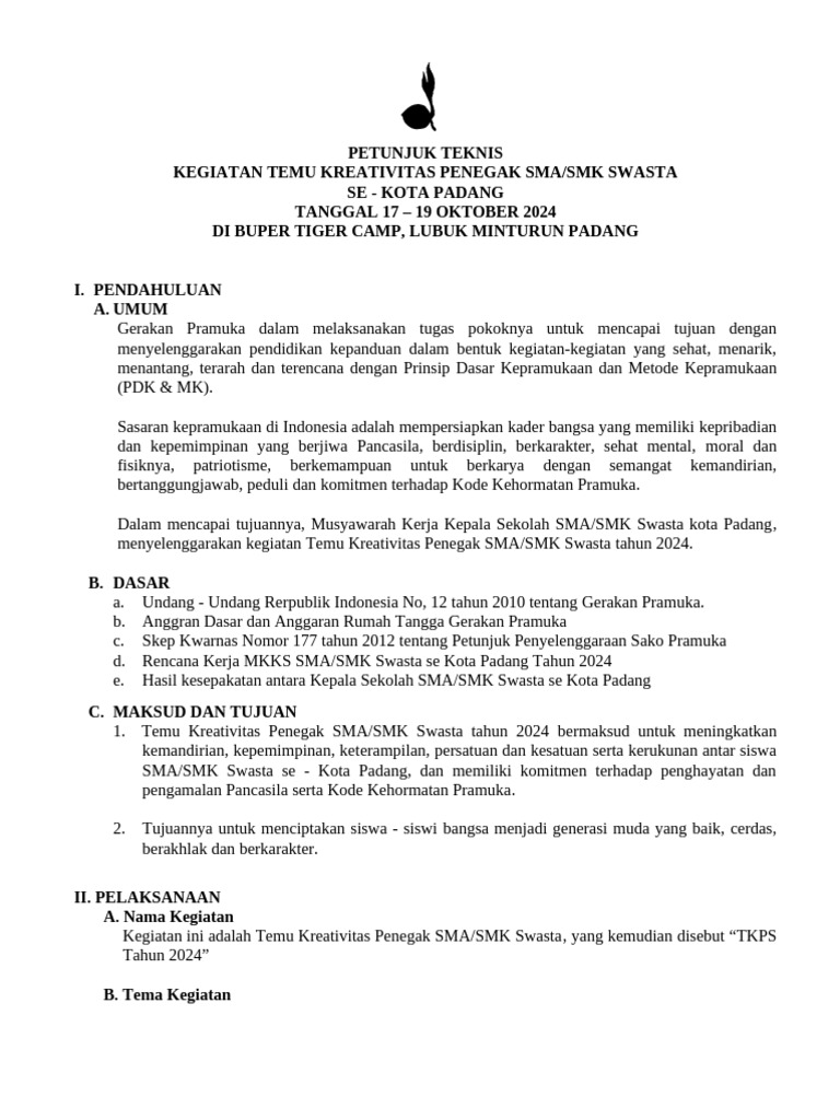 Temu Kreativitas Penegak SMA/SMK 2024 | PDF | Perjalanan | Sains ...