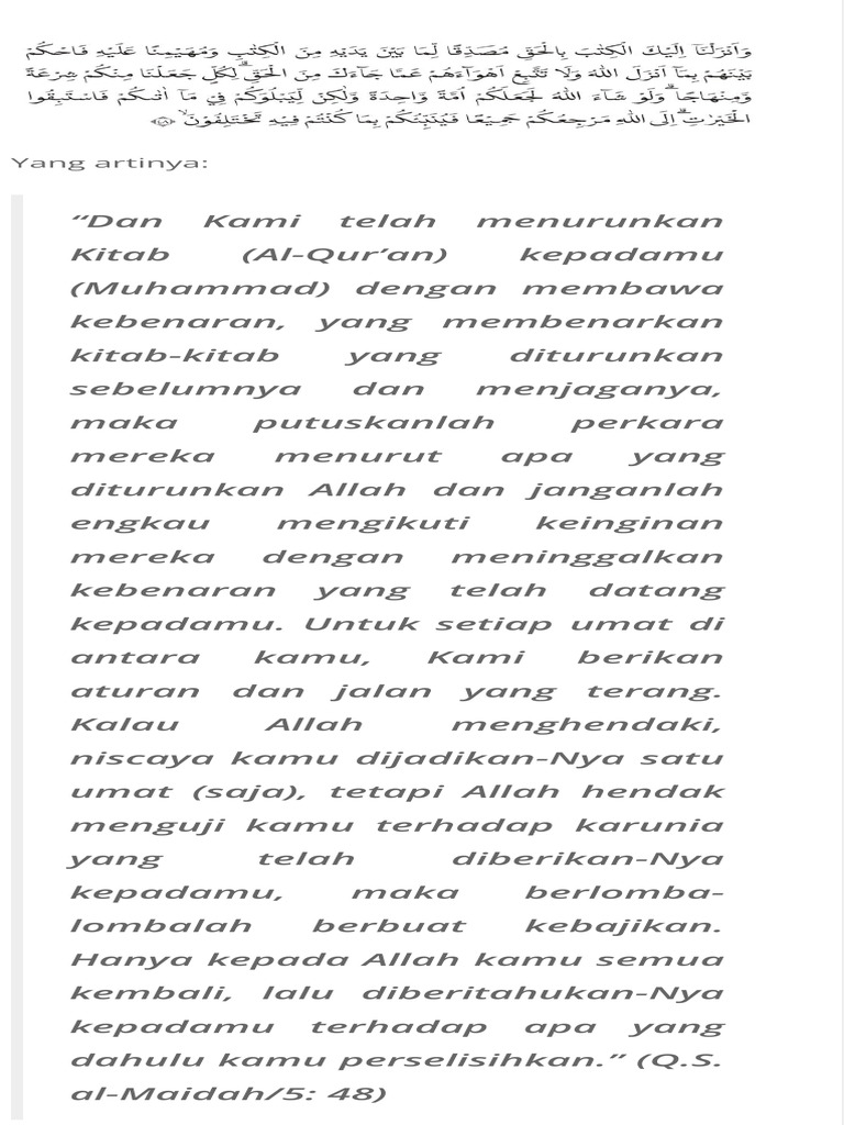 Rangkuman Materi PAI Kelas 10 Bab 1 Kurikulum Merdeka - Portal Edukasi | PDF