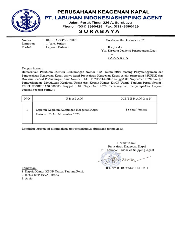 Laporan DIRJEN | PDF