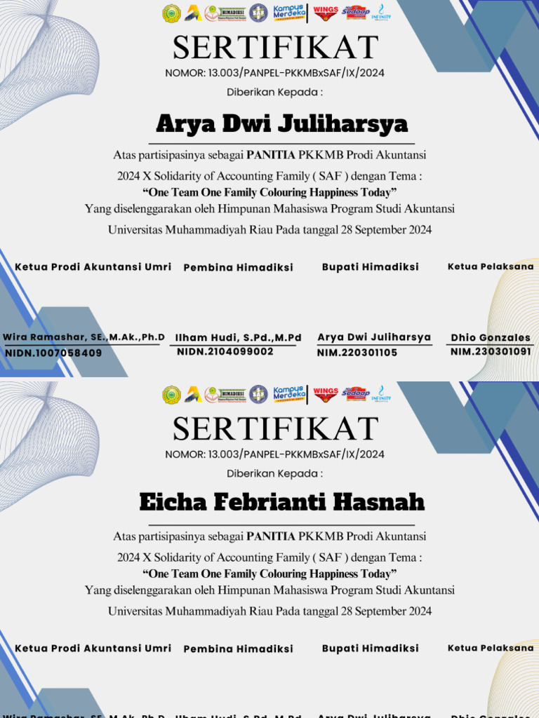 Sartifikat Saf | PDF