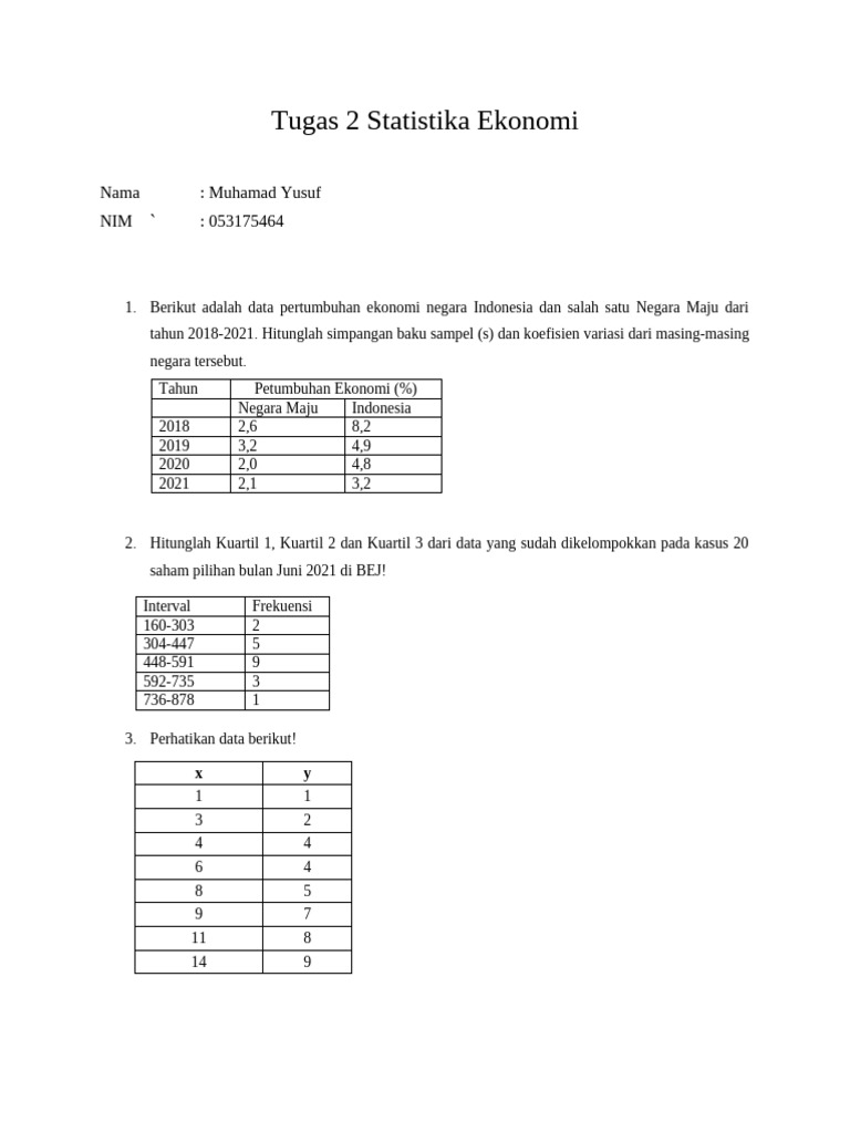 Tugas 2 Statistika | PDF