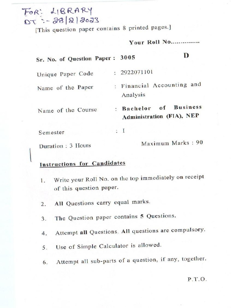 Financial Accounting and Analysis | PDF