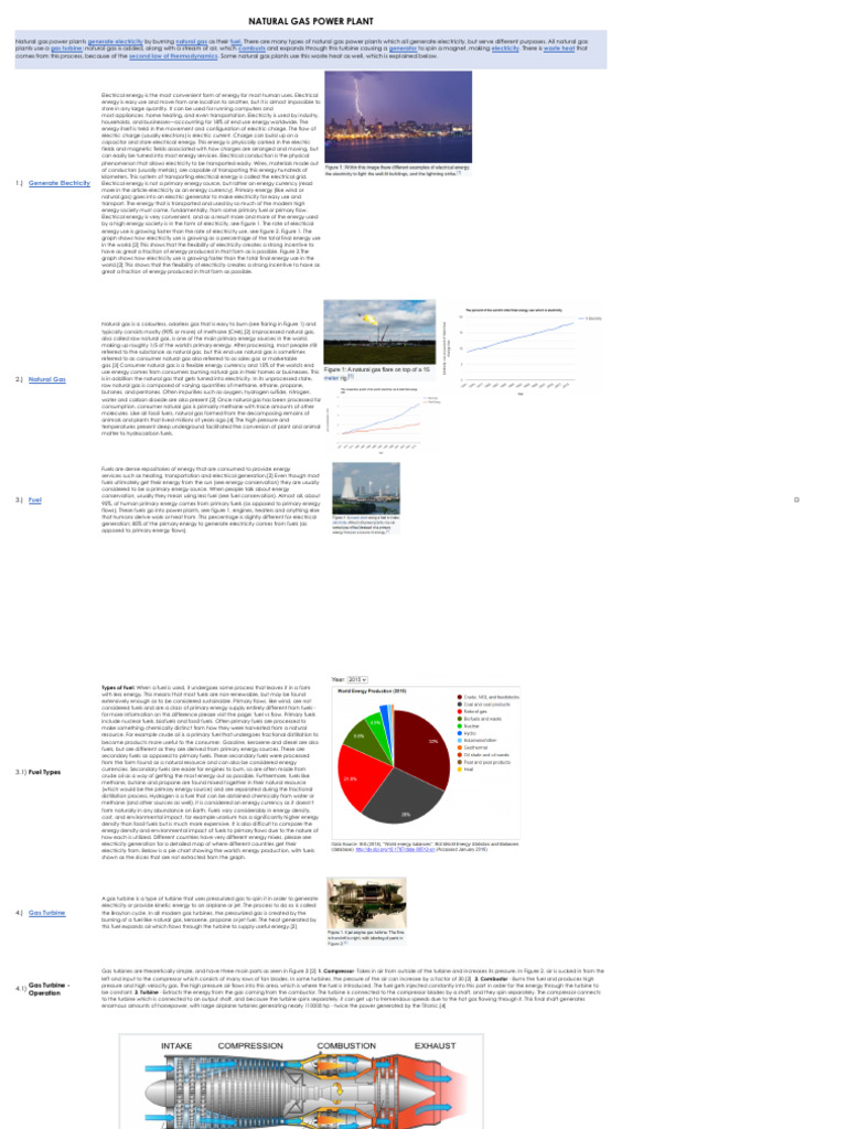 Natural Gas Power Plants | PDF | N Ox | Combustion