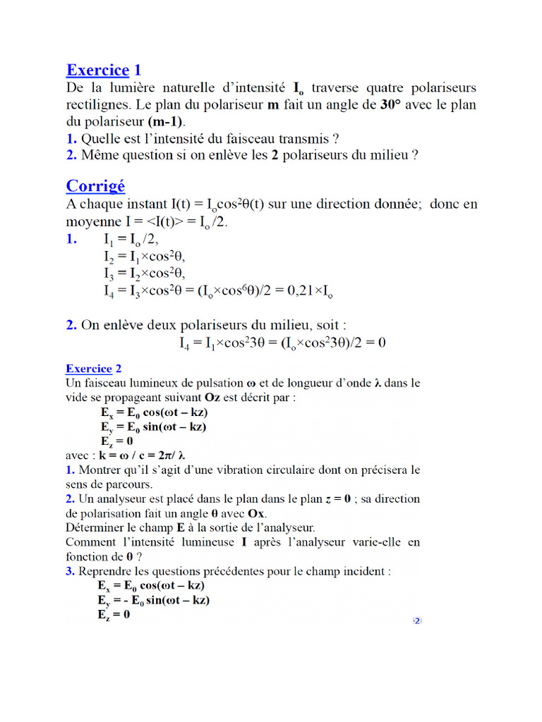 Exercice D'application L2S3 Tarpilga | PDF