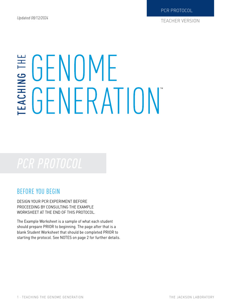 pcr_t | PDF | Polymerase Chain Reaction | Dna