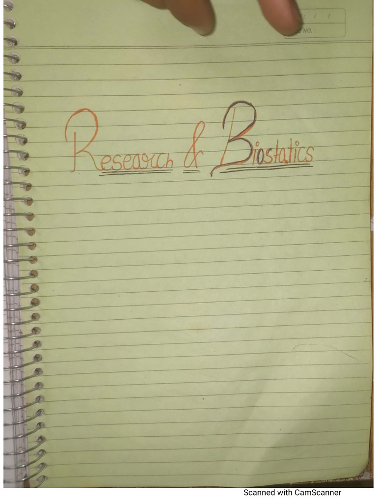 biostatistics notes 2 | PDF