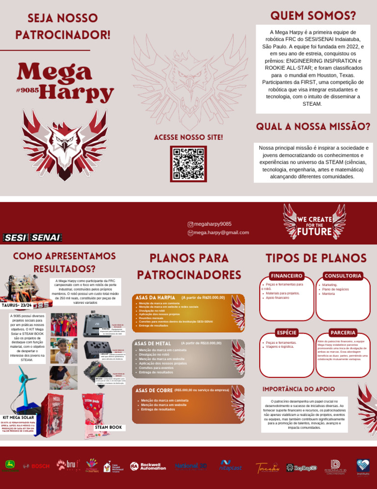 Folder - Plano de Patrocínio Mega Harpy | PDF | Robô | Robótica