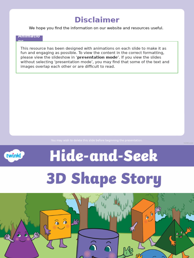 T M 1683388439 Hide and Seek 3d Shape Story Powerpoint Ver 3 | PDF ...