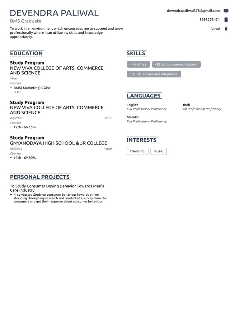 DEVENDRA's Resume | PDF