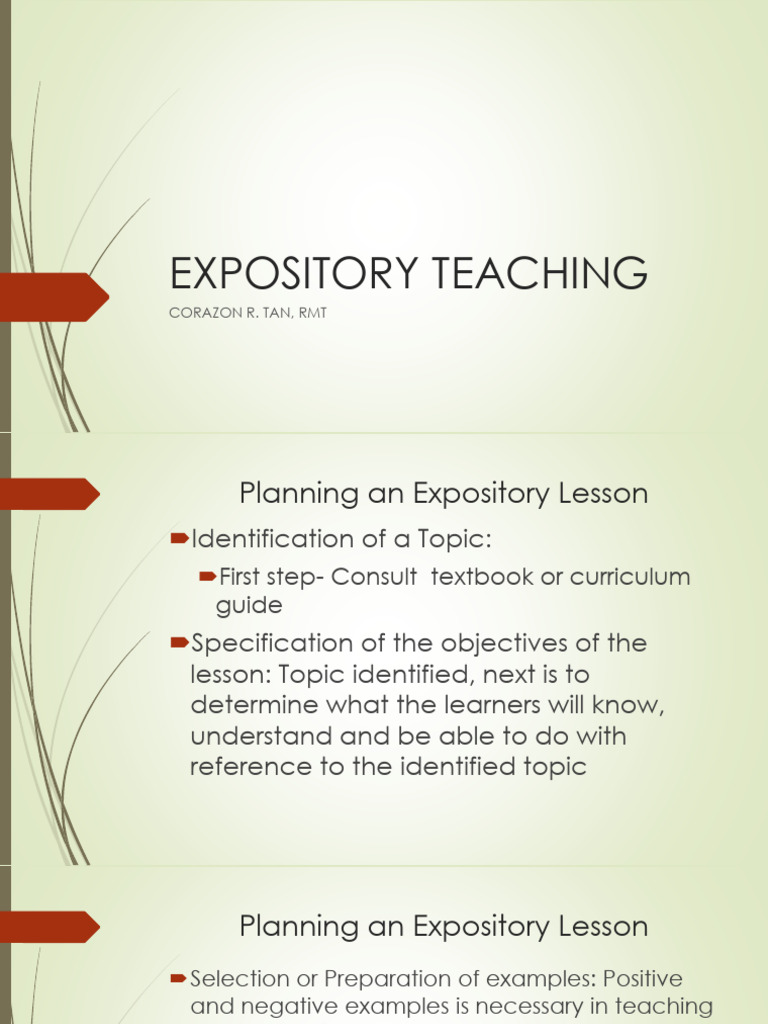 Expository Teaching | PDF | Career & Growth
