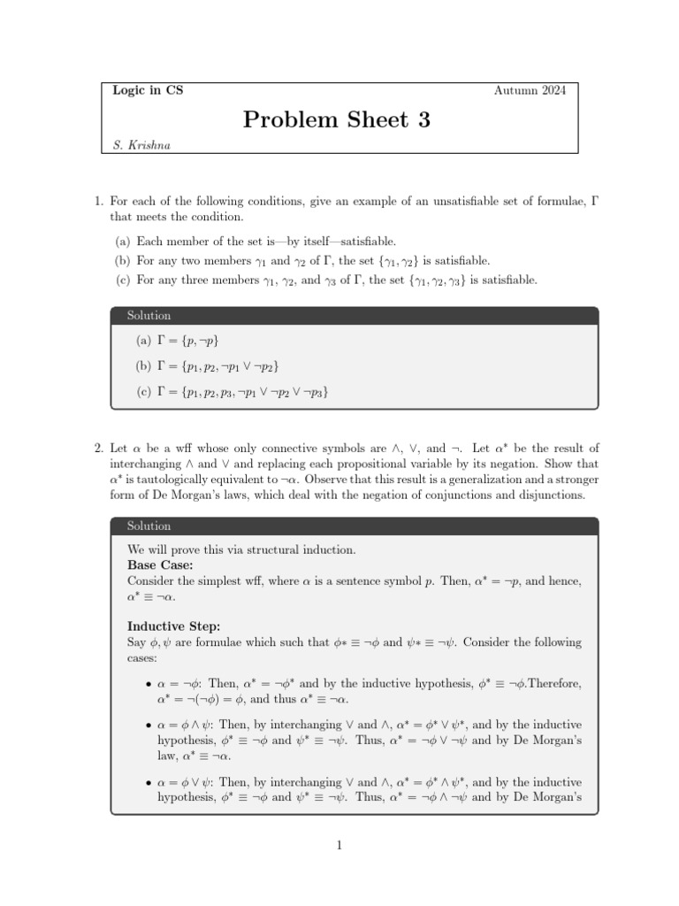 CS 228 Tut3 Sol | PDF | Metalogic | Syntax (Logic)