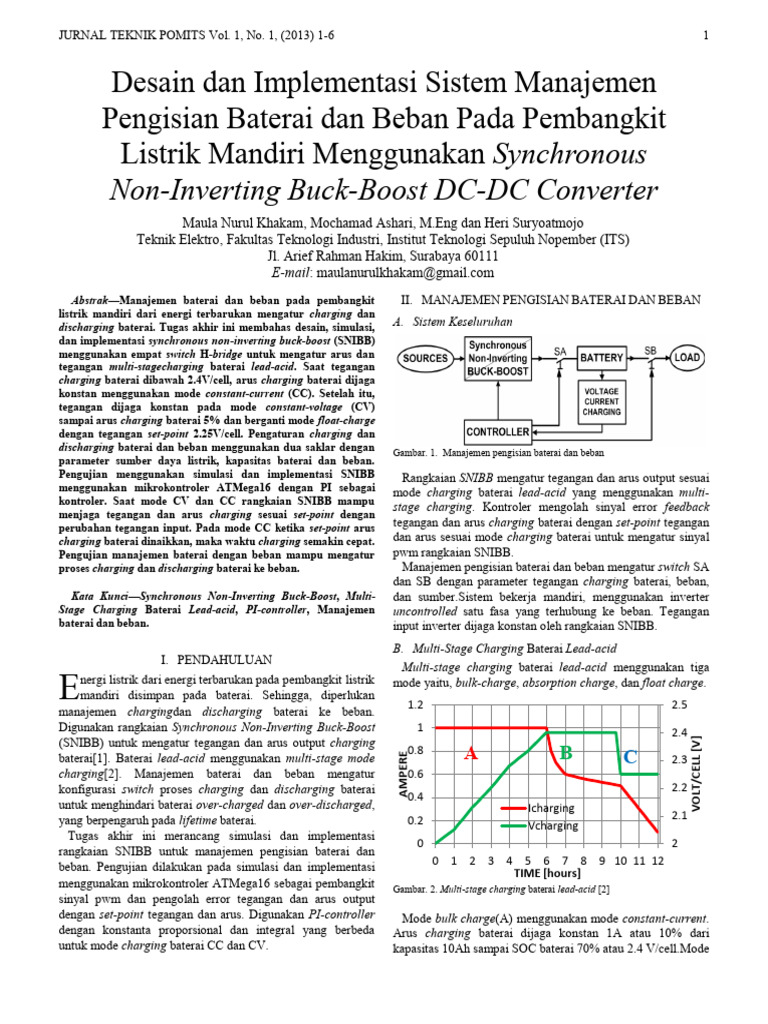 Manajemen Baterai dengan SNIBB DC-DC | PDF