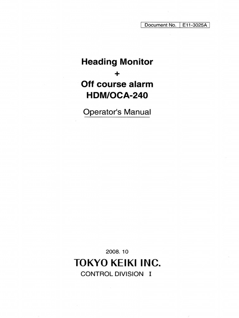 Heading Monitor HDM - Oca-240 | PDF