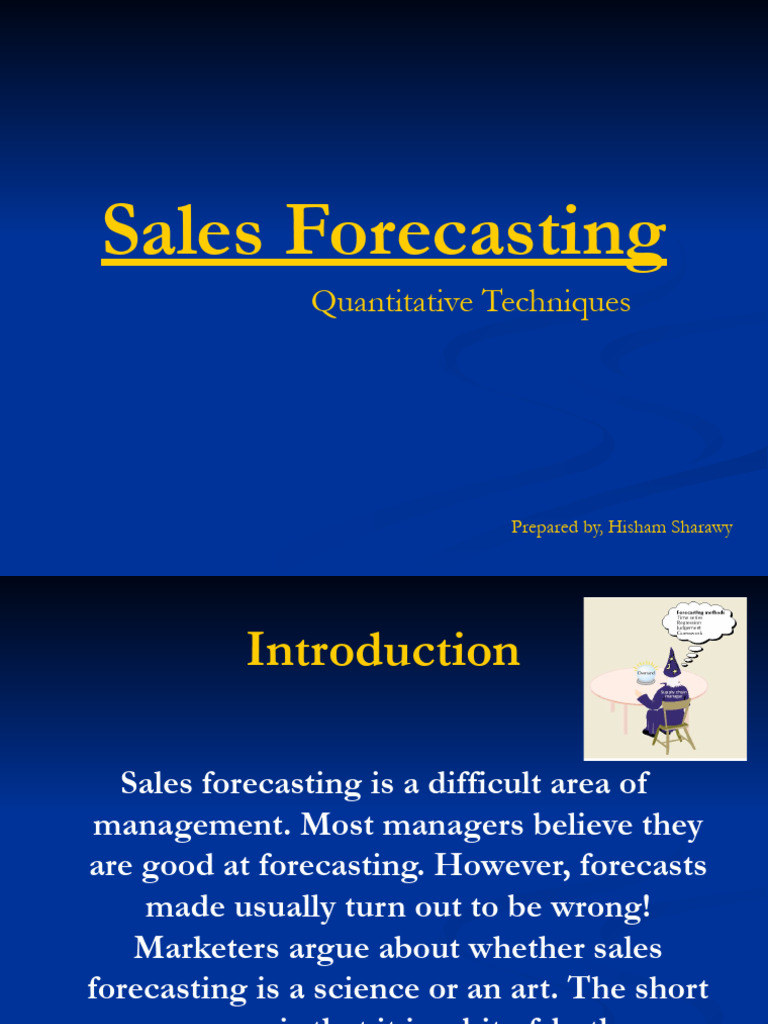 DBA Advanced Statistics Sales Forecasting Presentation | PDF | Forecasting | Time Series