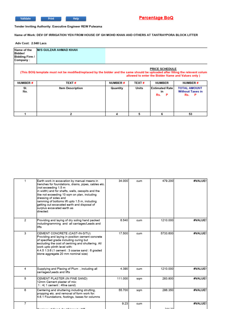 BOQ_764685 (3) | PDF | Materials | Civil Engineering