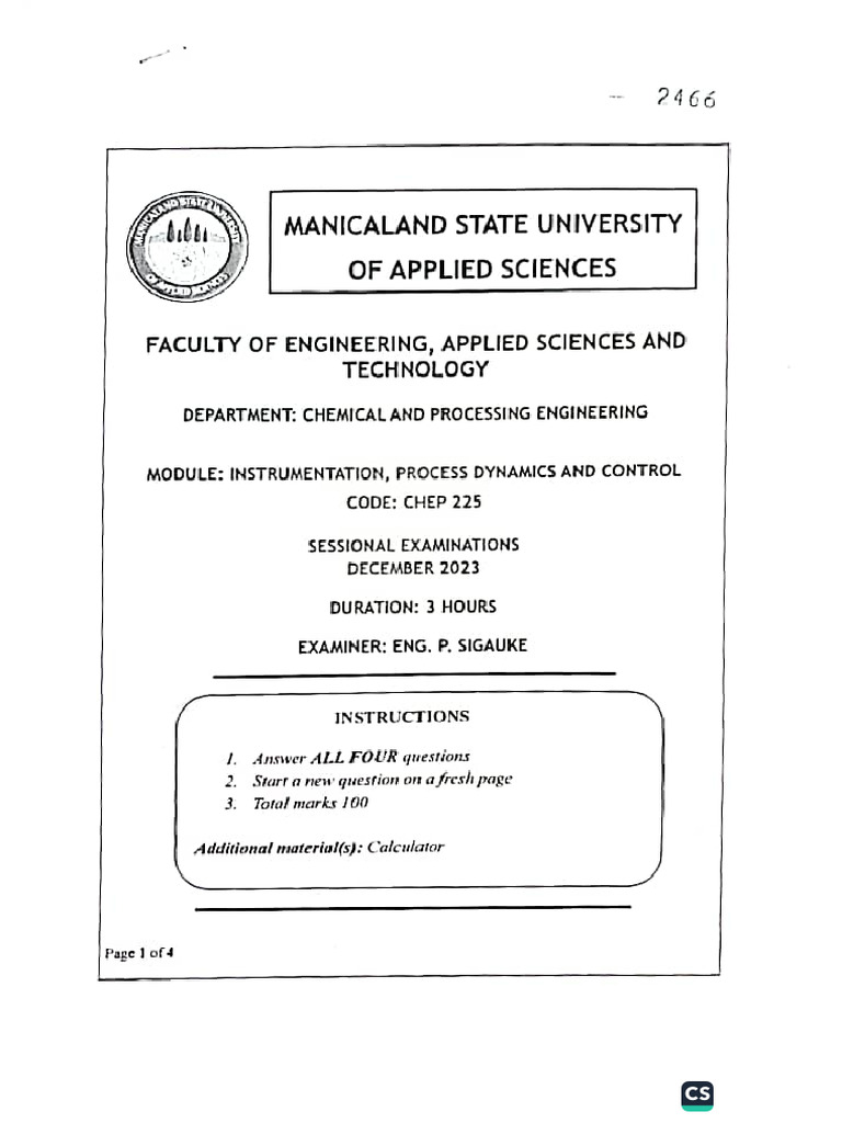 Instrumentation Exam | PDF