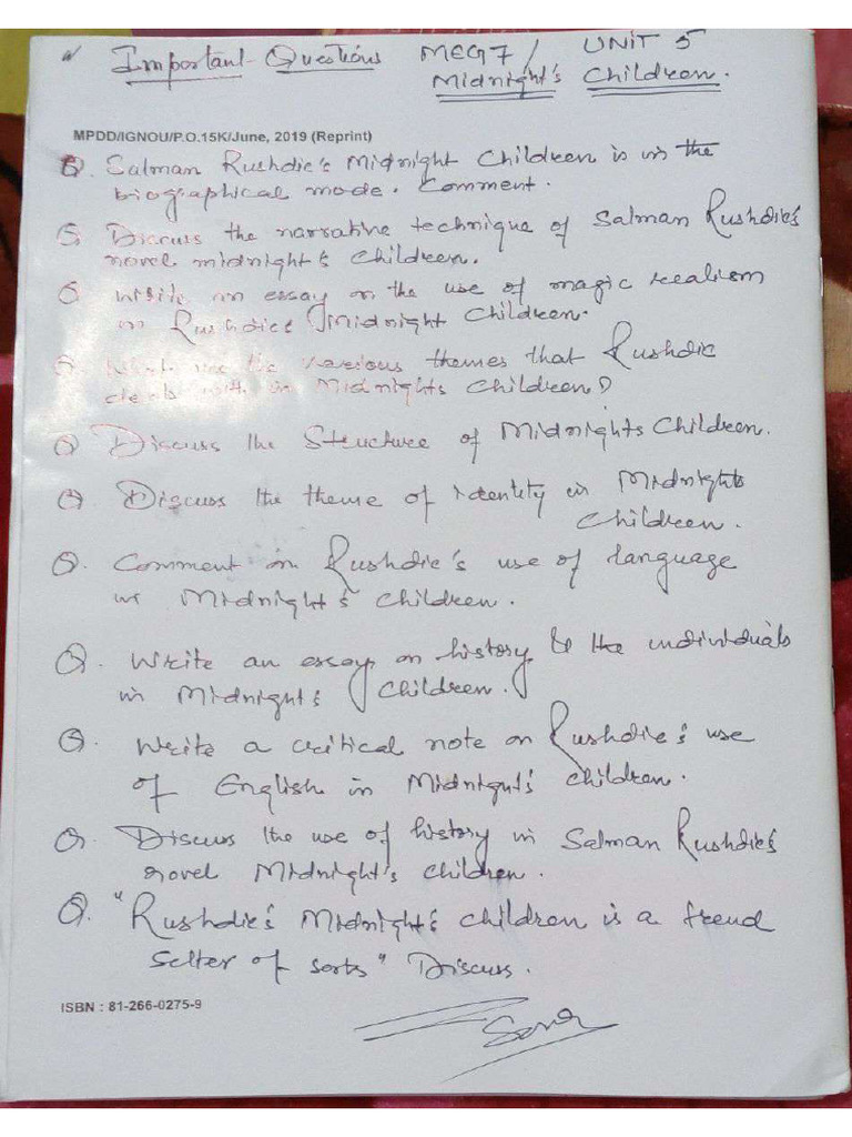 Imp Questions - Handwritten | PDF