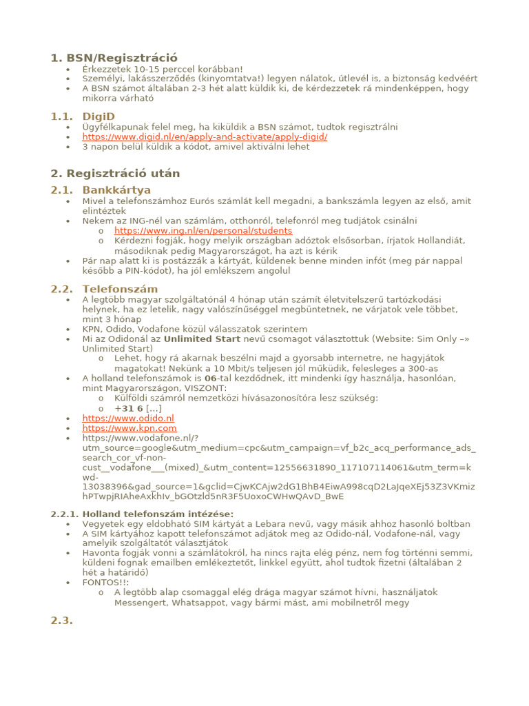 Hasznos Tudnivalók | PDF