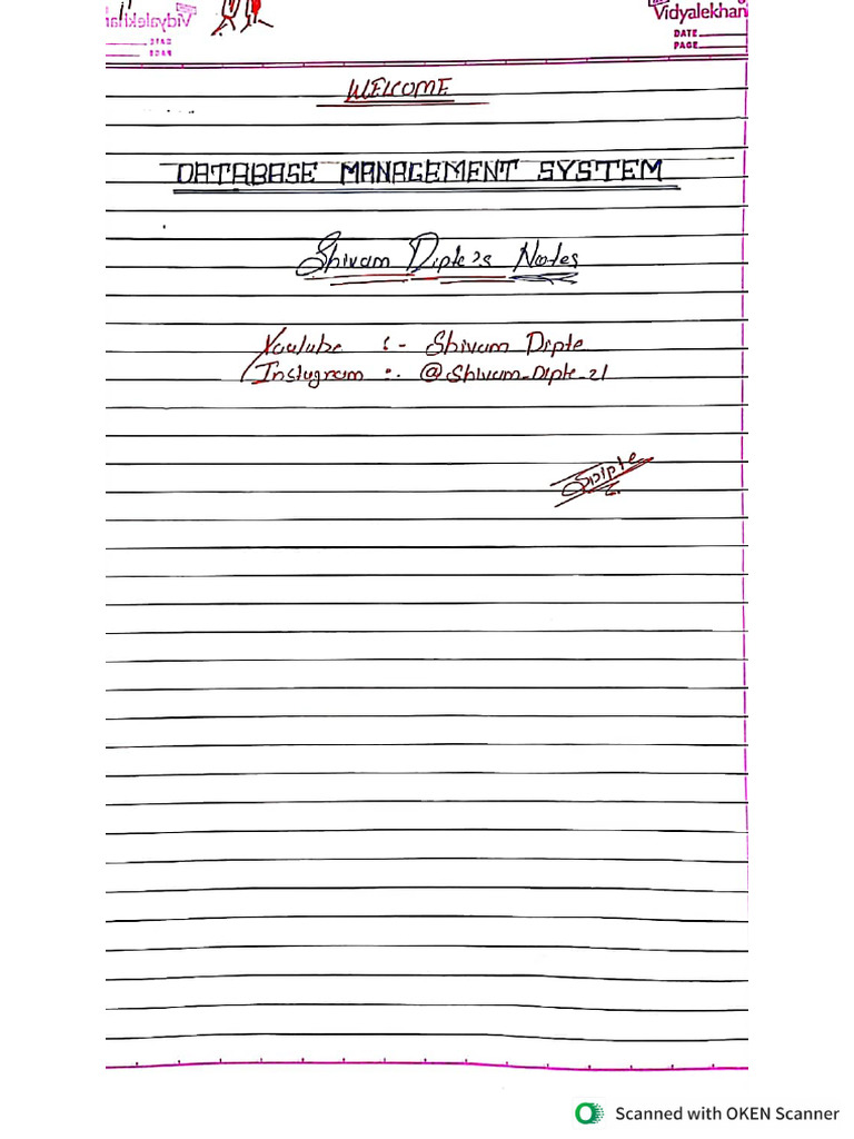 Dbms Notes Pdf 