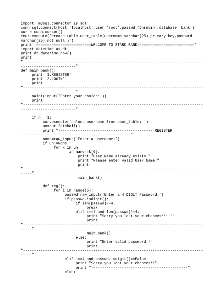 Main Bank - Py | PDF | Password | Security Technology