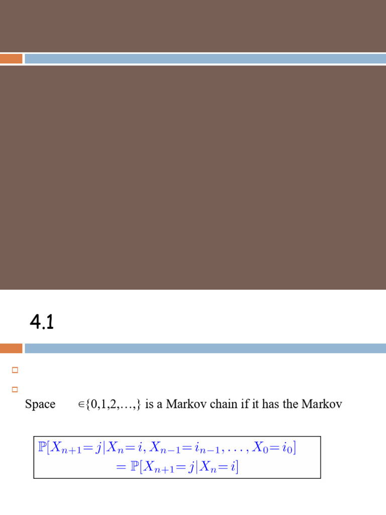 Chapter3 Part1 | PDF | Markov Chain | Probability Theory