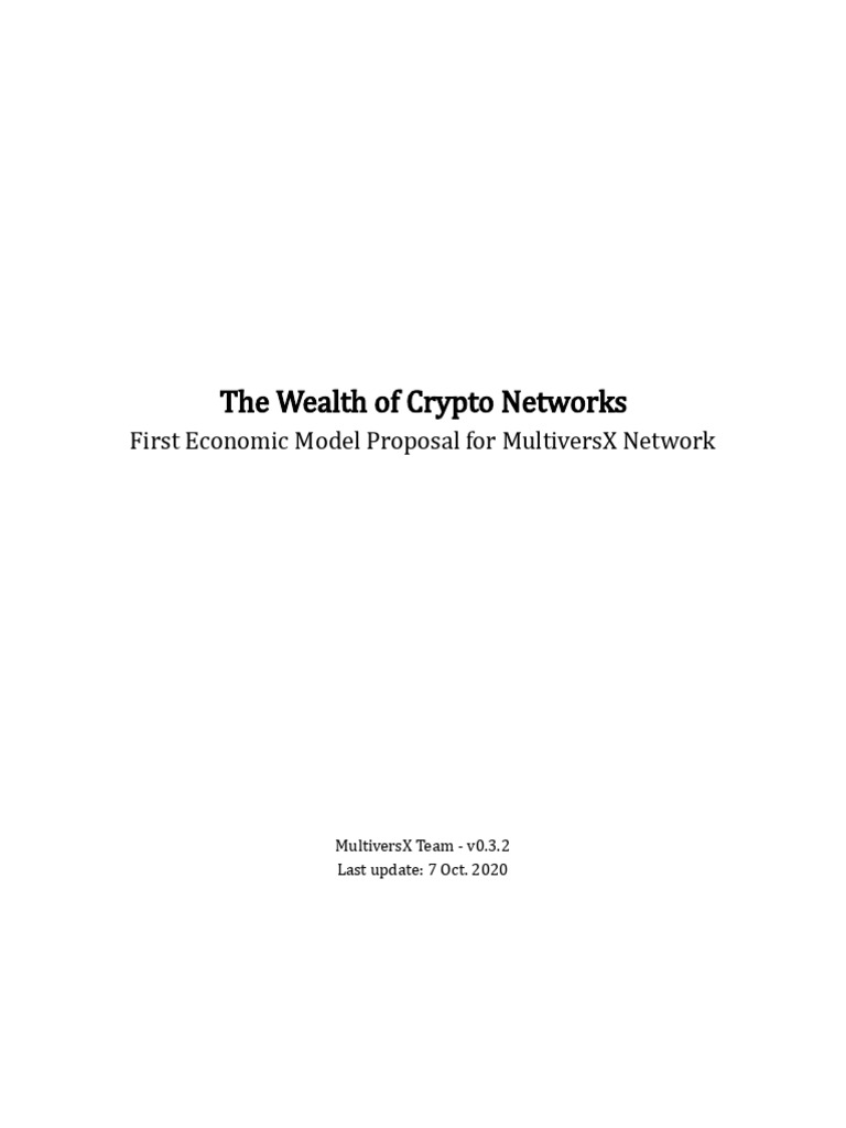 Multiversx Economics Paper Pdf Cryptocurrency Computer Network