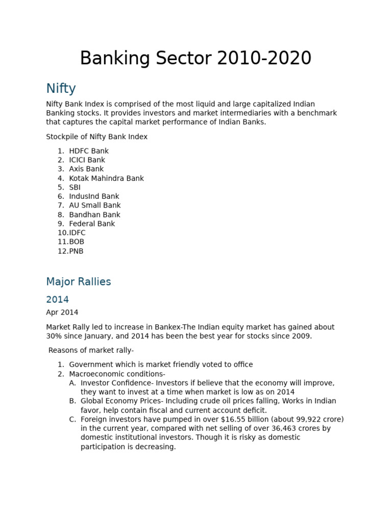Banking Sector | PDF