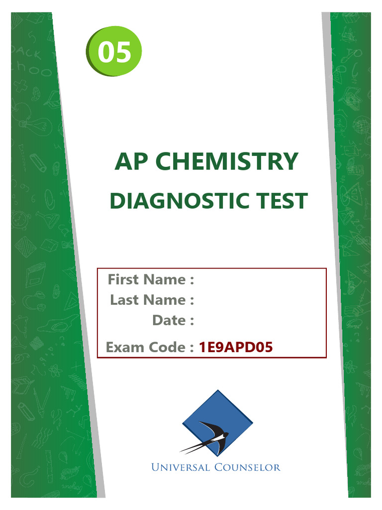 AP Chemistry Diagnostic Test-05 (With Cover) | PDF | Business