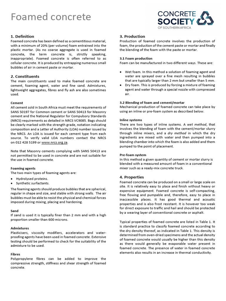 Foamed Concrete 2024 | PDF | Concrete | Cement
