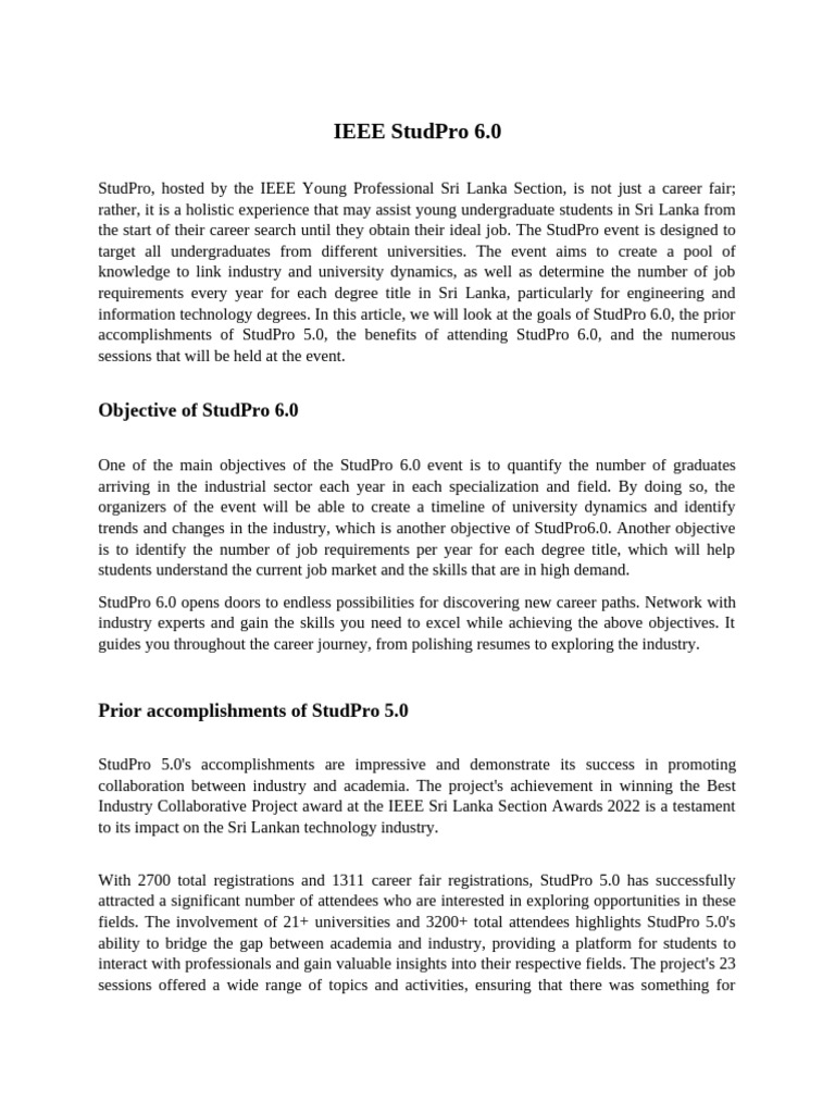 StudPro 6.0. YP Newsletter | PDF | Cognition