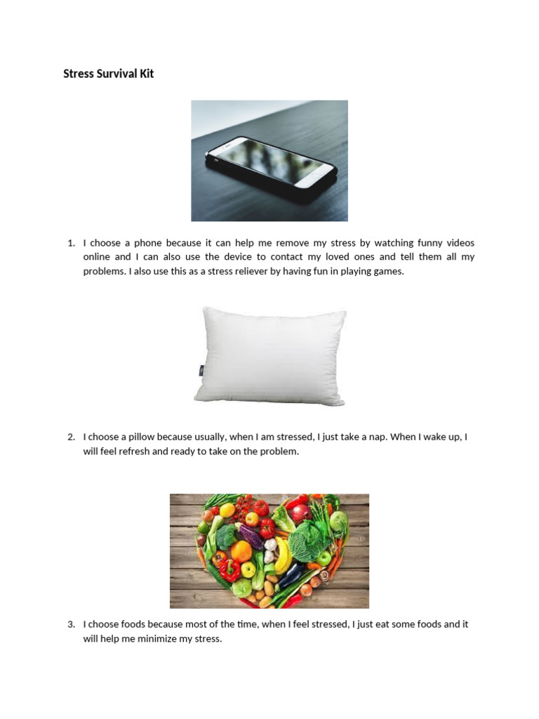 Activity 4 - Stress Survival Kit | PDF | Wellness | Lifestyle