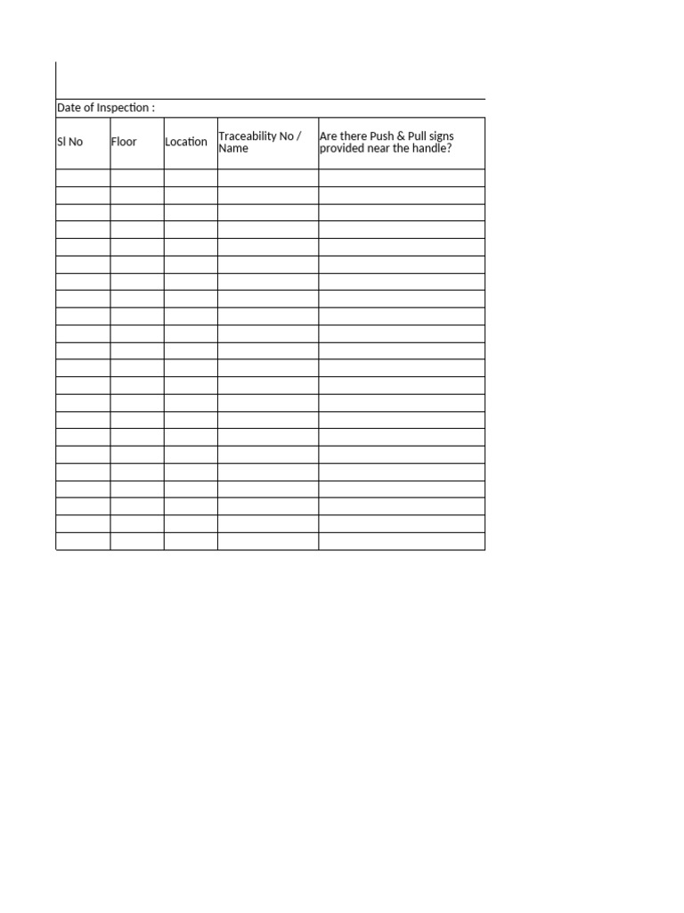 Door Inspection Checklist | PDF