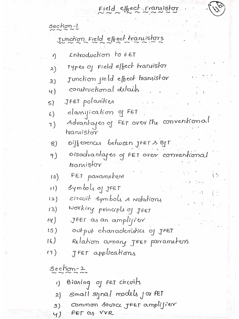 Unit 2C Fet Mos, CSE 4 SEM | PDF