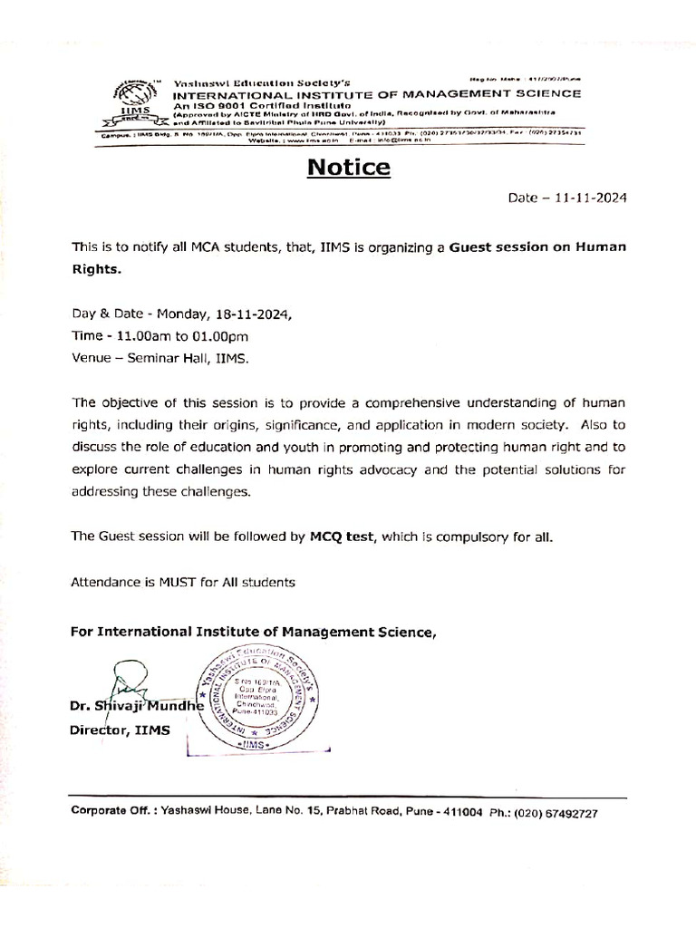 Notice Human Rights | PDF