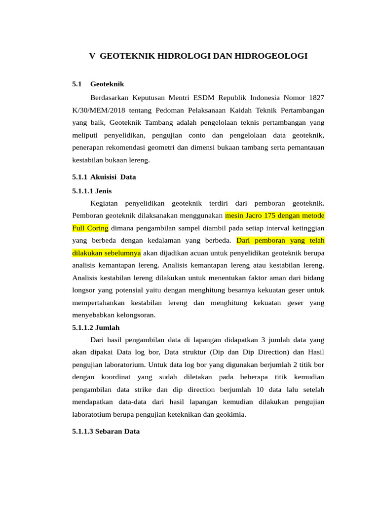 V Geoteknik Hidro New | PDF