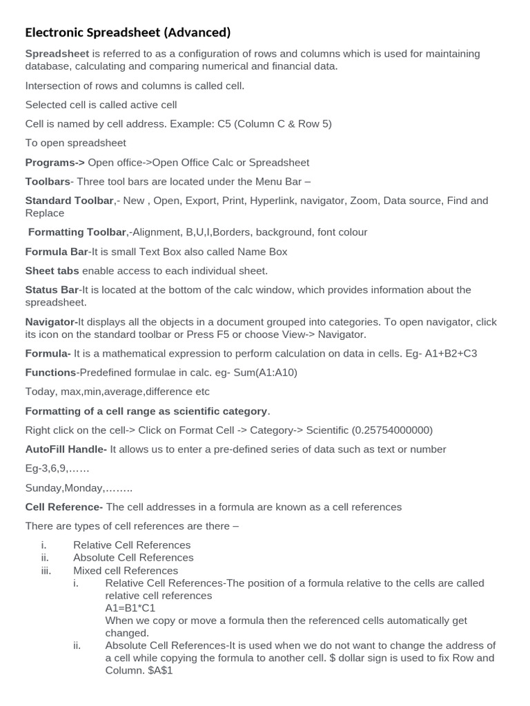 Advanced Spreadsheet Techniques | PDF | Spreadsheet | Hyperlink