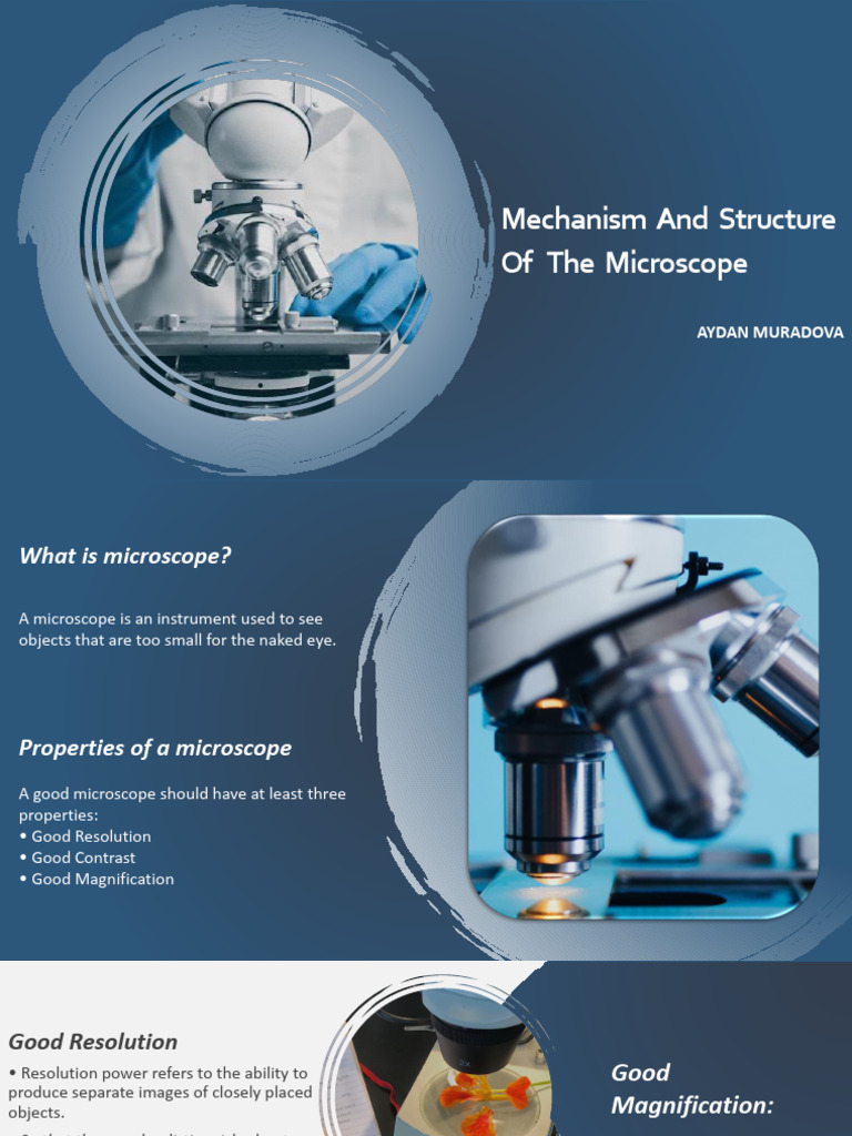 Mechanism and Structure of The Microscope | PDF | Atomic | Optics