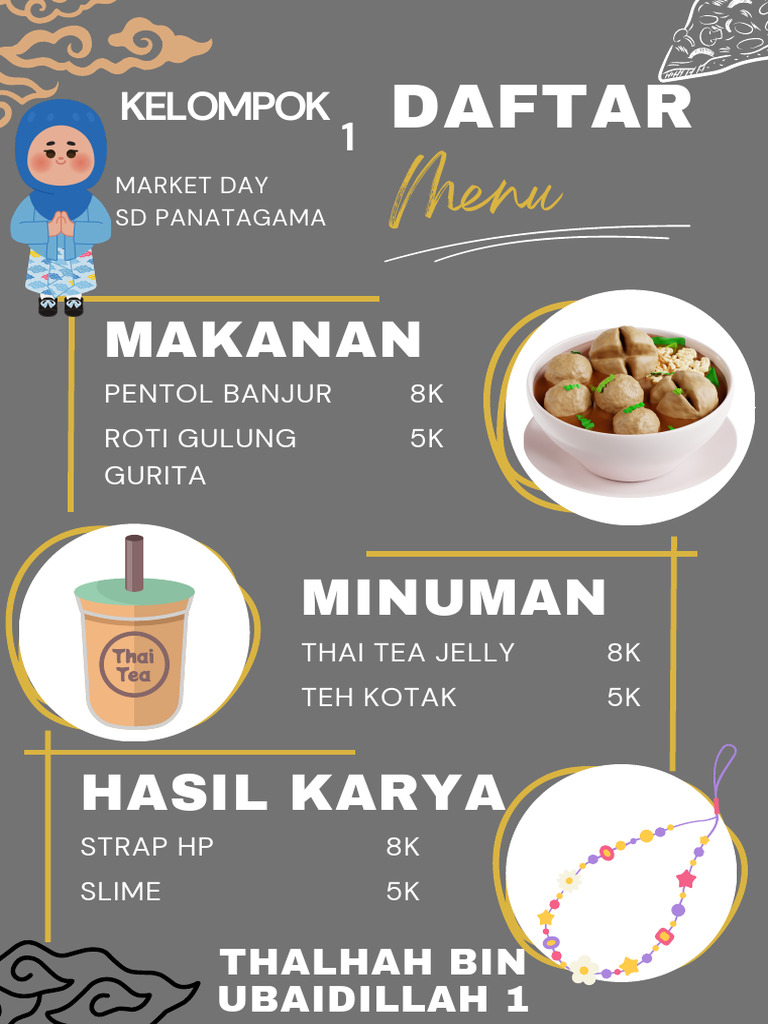 Daftar Menu Market Day Print | PDF