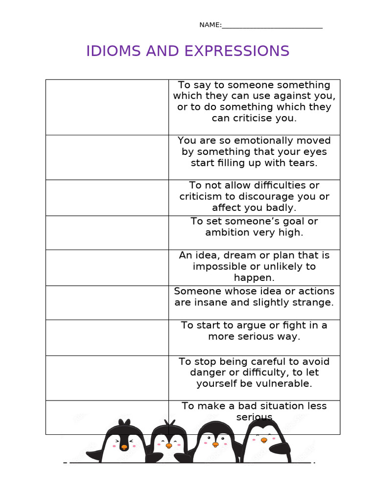 Idioms and Expressions | PDF