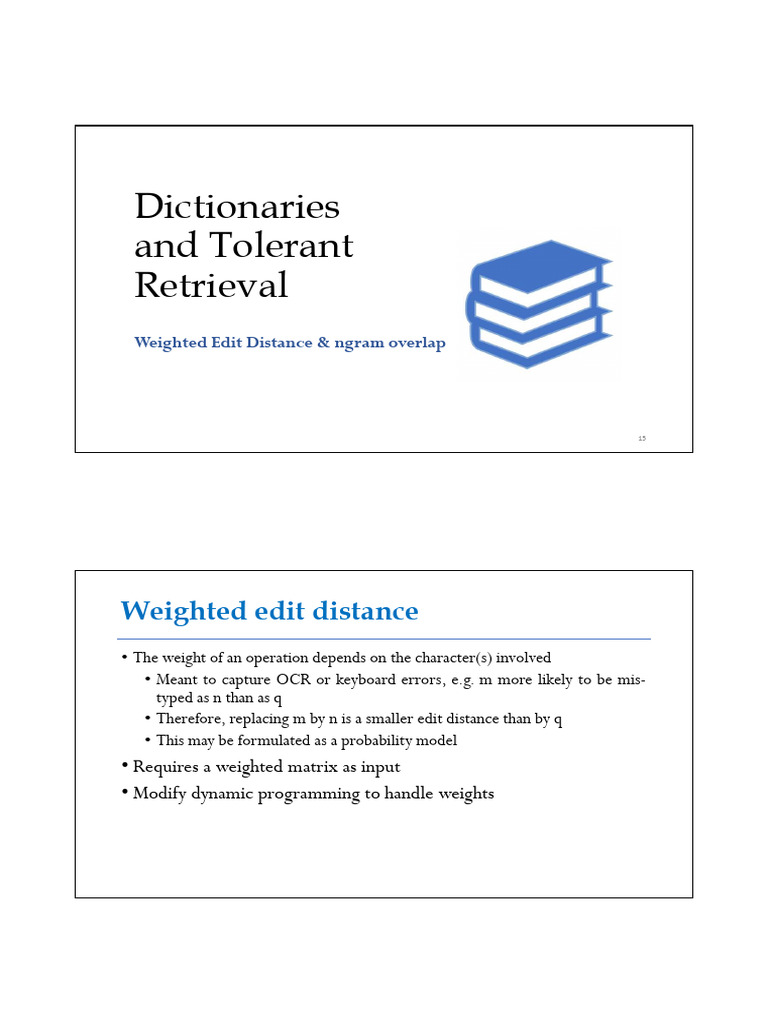 10 Dictionaries and Tolerant Retrieval | PDF | Information Retrieval | Databases