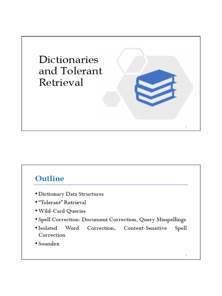 9 Dictionaries and Tolerant Retrieval | PDF | Pointer (Computer Programming) | Computer Programming