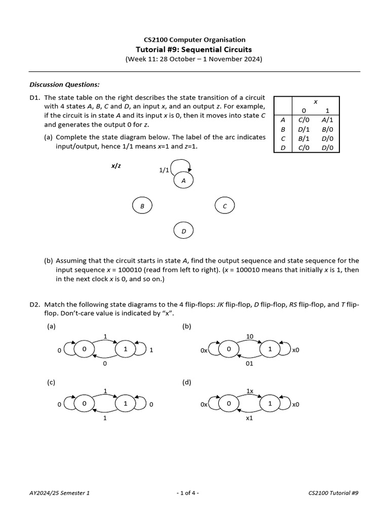 Tut 09 Qns | PDF | Theoretical Computer Science | Electrical Circuits