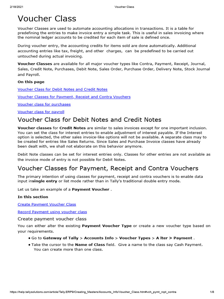 Voucher Class | PDF | Debits And Credits | Voucher